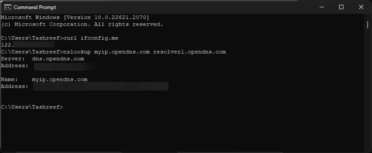 How To Check Public Ip Addresses Using Command Prompt
